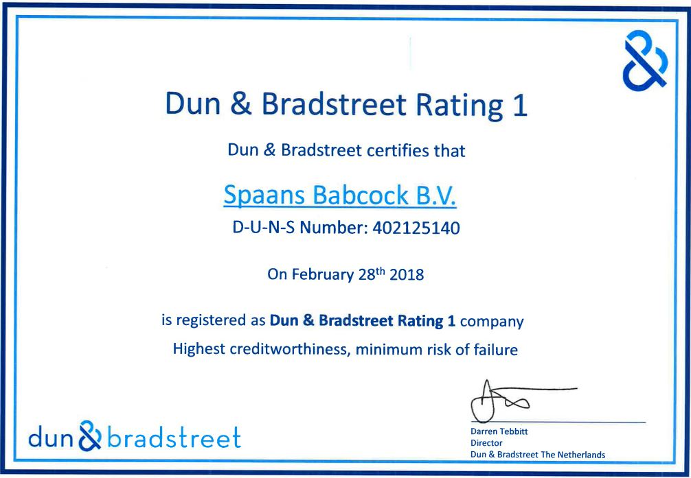 D&B Rating 1 - Spaans Babcock
